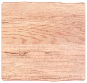 Stolní deska světle hnědá 40x40x(2-6)cm ošetřený dub živá hrana - Default Title