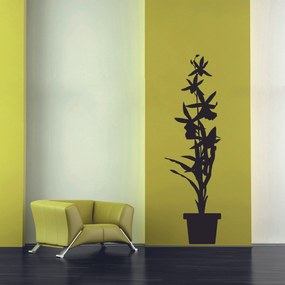 Samolepka na zeď - Kytka v květináči (18x60 cm) - PopyDesign