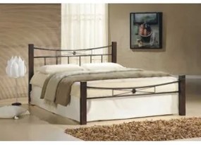 Manželská postel PAVLA - masiv/kov, Velikost postele 160x200 0