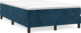 Box spring postel s matrací tmavě modrá 120x190 cm samet 3269681