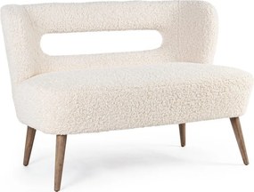Krémová pohovka z umělé kožešiny 115 cm Cortina – Bizzotto