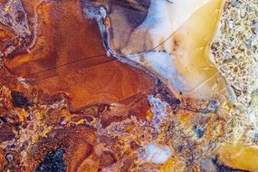 DIMEX | Samolepicí vliesová fototapeta na zeď Detail barevného kamene MA-5-2455 | 375 x 250 cm | modrá, zlatá, hnědá