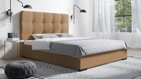 Eka Čalouněná postel Kanary 140x200 cm Barva látky Trinity: Béžová (Trinity 2304), Úložný prostor: Bez úložného prostoru