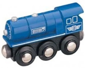 Maxim lokomotiva parní modrá