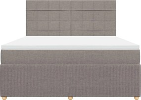 Box spring postel s matrací taupe 180x200 cm textil 3294439