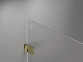 Mexen Lunar-B sprchové dveře otočné levé 85 cm, transparentní, zlaté kartáčované - 832-085-000-55-00-L