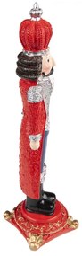 Dekorace Louskáček v červeném obleku – 8x8x24 cm