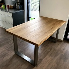 KULHÁNEK Designový jídelní stůl s přírodní hranou Velikost desky: 300x100 cm