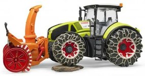 Bruder 03017 Traktor Claas Axion 950 se sněhovými řetězy a frézou