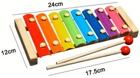 Montessori hračky - xylofon Varianta: xylofon, duhové barvy