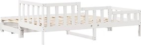 Válenda s přistýlkou a zásuvkami bez matrace bílá 90x190 cm 3302224