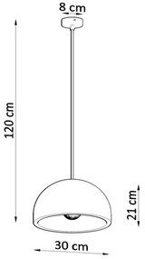 Sollux SL.0847 - Lustr na lanku PABLITO 1xE27/60W/230V beton