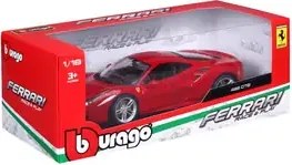 Bburago RACE+PLAY Ferrari 488 GTB červená / 1:18 / od 3 let