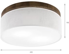 Brilagi - LED Stropní svítidlo BELLADONNA 2xE27/15W/230V pr. 40 cm bílá/dub ořech