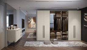 Skříň s osvětlením RONDO - P2R/RO - Cashmere lak mat
