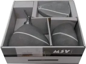 MSV ZEN sada 3 ks koupelnových doplňků šedá / keramika