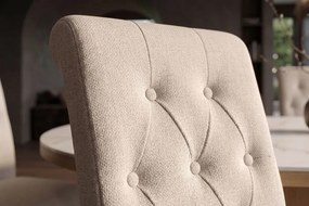 Designová jídelní židle Eileithya béžová / dub