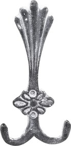 Granitový antik nástěnný trojitý háček s ornamentem - 8*4*18cm