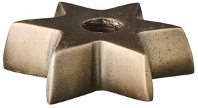 Ib Laursen Svícen na úzkou svíčku Star-shaped, hnědá barva, kov