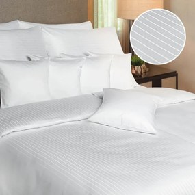 Dadka Povlečení atlas grádl Polycotton bílý pruh Povlak na polštář atlas grádl Polycotton bílý pruh 70x90 cm