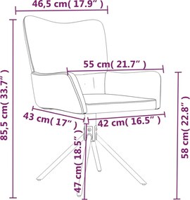 vidaXL Otočné jídelní židle 2 ks samet [344814] Barva: Modrá