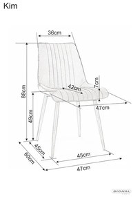 Jídelní židle KIM VELVET Signal