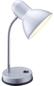 Globo | Globo 2487- Stolní lampa BASIC 1xE27/40W/230V stříbrná | GL0412