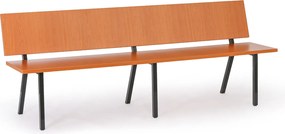 Dřevěná lavice do čekárny s kovovou podnoží, délka 2000 mm, třešeň