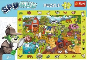 Trefl - Puzzle - Puzzle s hledáním obrázků Spy Guy: Farma / 24 dílků /