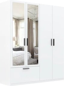 Šatní skříň Loira 180 se zrcadlem, bílá