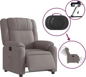 Elektrické polohovací křeslo taupe textil 3205186