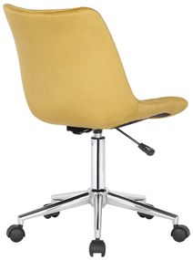 Kancelářská židle Medford - samet | žlutá