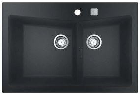 Grohe - Kompozitní dřez K700 s odtokem, 84x56 cm, granitová černá 31657AP0