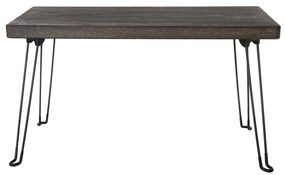 Odkládací stolek Pavlovnie šedé dřevo, 82 x 38 cm