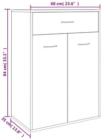 vidaXL Marketos Botník dub sonoma 60 x 35 x 84 cm kompozitní dřevo