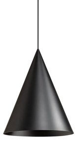 Redo 01-3025 Konos, závěsné černé kónické svítidlo 1xE27, průměr 35cm