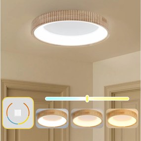 Brilagi - LED Stropní svítidlo FALCON WOOD MODERN LED/40W/230V pr. 60 cm dřevo