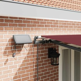 Ručně zatahovací markýza s LED světly burgundská 500 x 300 cm 3310195