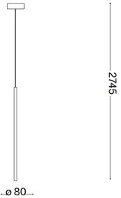 Ideal Lux - LED Lustr na lanku FILO LED/3,5W/230V 2700K CRI 90 bílá