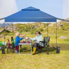 Costway Sun Shade Tent Pop-up Canopy Stan 300 × 537 × 270-290 cm, modrý