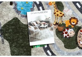 Dywany Luszczow Dětský kusový koberec JUNIOR 51803.804 pratelný  Město, ulice pro děti protiskluz, béžová Rozměr koberce: 80 x 150 cm