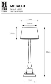 Markslöjd 108775 - Stolní lampa METALLO 1xE27/40W/230V matný chrom