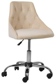 Sametová kancelářská židle béžová PARRISH Beliani