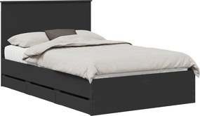 Rám postele se zásuvkou Černá 120 x 190 cm Inženýrské dřevo 3411139
