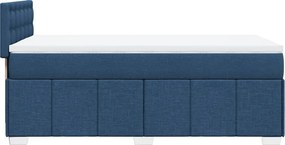 Box spring postel s matrací modrá 90x200 cm textil 3286971