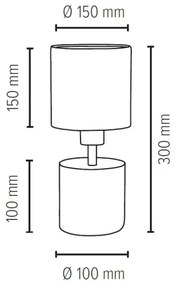 Spot-Light 6091937 - Stolní lampa STRONG ROUND 1xE27/25W/230V