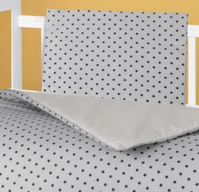 Bellatex Peřinka a polštářek pro kojence Šedá 75x100 cm, 42x32 cm