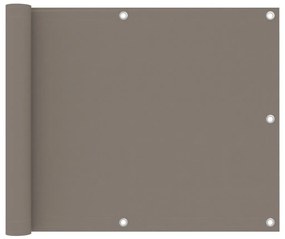 vidaXL Balkónová zástěna taupe 75 x 400 cm oxfordská látka