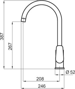 Novaservis Titania Pure - Dřezová stojánková baterie, 90313,0