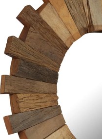 vidaXL Nástěnné zrcadlo masivní recyklované dřevo 50 cm [246310]